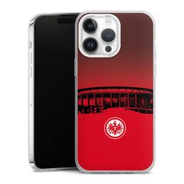 DeinDesign iPhone 14 Pro Max Handy Silikon H&uuml;lle Case transparent Handyh&uuml;lle Official Licensed Product Eintracht Frankfurt Stadium Silikon Case