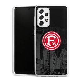 DeinDesign Galaxy A33 5G Handy Silikon H&uuml;lle Case wei&szlig; Handyh&uuml;lle Logo Official Licensed Product Fortuna D&uuml;sseldorf Silikon Case