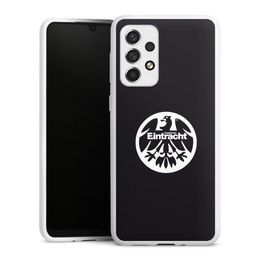 DeinDesign Galaxy A33 5G Handy Silikon H&uuml;lle Case wei&szlig; Handyh&uuml;lle Eintracht Frankfurt Logo Eagle Silikon Case