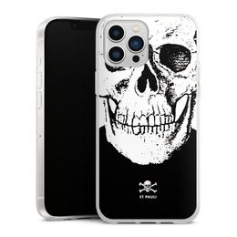DeinDesign iPhone 13 Pro Max Handy Silikon H&uuml;lle Case transparent Handyh&uuml;lle Totenkopf Fc St. Pauli Official Licensed Product Silikon Case