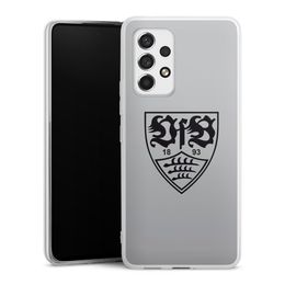 DeinDesign Galaxy A53 5G Handy Silikon H&uuml;lle Case transparent Handyh&uuml;lle Vfb Stuttgart Official Licensed Product Logo Silikon Case