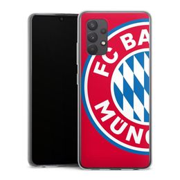 DeinDesign Galaxy A32 4G Handy Silikon H&uuml;lle Case transparent Handyh&uuml;lle Official Licensed Product Fcb Fc Bayern M&uuml;nchen Silikon Case