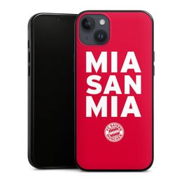 DeinDesign iPhone 14 Plus Handy Silikon H&uuml;lle Case schwarz Handyh&uuml;lle Fcb Mia San Mia Fc Bayern M&uuml;nchen