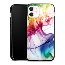 DeinDesign iPhone 12 Handy Silikon H&uuml;lle Case schwarz Handyh&uuml;lle Rainbow Colour Water