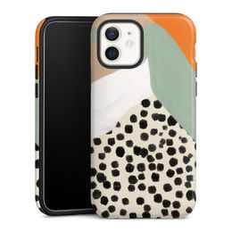 DeinDesign iPhone 12 mini Handy Panzer Handyh&uuml;lle robuste Outdoor H&uuml;lle Schutzh&uuml;lle gl&auml;nzend Abstract Boho Kunst Tough Case