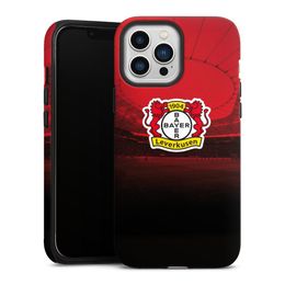 DeinDesign iPhone 13 Pro Max Handy Panzer Handyh&uuml;lle robuste Outdoor H&uuml;lle Schutzh&uuml;lle matt Bayer 04 Leverkusen Official Licensed Product Stadium Tough Case