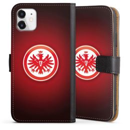 DeinDesign iPhone 11 Handy Klapph&uuml;lle Handyh&uuml;lle aus Kunst Leder schwarz Flip Case Official Licensed Product Coat Of Arms Eintracht Frankfurt Sideflip mit Lasche
