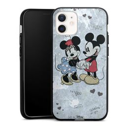 DeinDesign iPhone 12 Handy Silikon H&uuml;lle Case schwarz Handyh&uuml;lle Vintage Disney