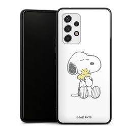 DeinDesign Galaxy A53 5G Handy Silikon H&uuml;lle Case schwarz Handyh&uuml;lle Snoopy Peanuts Love