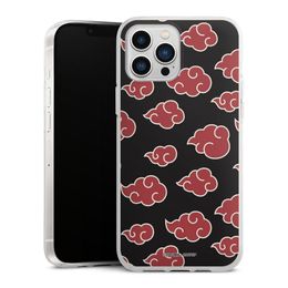 DeinDesign iPhone 13 Pro Max Handy Silikon H&uuml;lle Case transparent Handyh&uuml;lle Akatsuki Official Licensed Product Naruto Shippuden Silikon Case