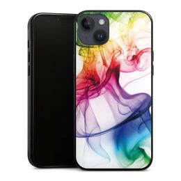 DeinDesign iPhone 14 Plus Handy Silikon H&uuml;lle Case schwarz Handyh&uuml;lle Rainbow Colour Water