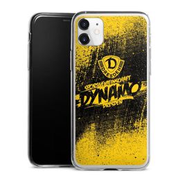DeinDesign iPhone 11 Handy Slim Case Silikon Handyh&uuml;lle transparent H&uuml;lle extra d&uuml;nn Logo Sg Dynamo Dresden Official Licensed Product Silikon Slim Case