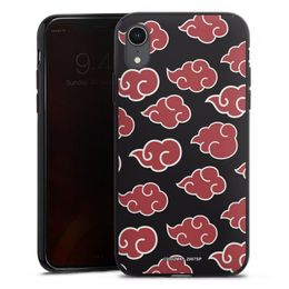 DeinDesign iPhone Xr Handy Silikon H&uuml;lle Case schwarz Handyh&uuml;lle Naruto Shippuden Pattern Akatsuki