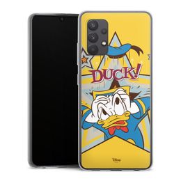 DeinDesign Galaxy A32 4G Handy Silikon H&uuml;lle Case transparent Handyh&uuml;lle Donald Duck Disney Official Licensed Product Silikon Case