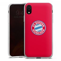 DeinDesign iPhone Xr Handy Silikon H&uuml;lle Case transparent Handyh&uuml;lle Fc Bayern M&uuml;nchen Fcb Logo Silikon Case