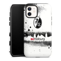 DeinDesign iPhone 12 mini Handy Panzer Handyh&uuml;lle robuste Outdoor H&uuml;lle Schutzh&uuml;lle gl&auml;nzend Skyline Sc Freiburg Logo Tough Case
