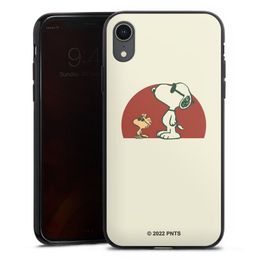 DeinDesign iPhone Xr Handy Silikon H&uuml;lle Case schwarz Handyh&uuml;lle Snoopy Official Licensed Product Kindheit