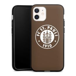 DeinDesign iPhone 12 Handy Silikon H&uuml;lle Case schwarz Handyh&uuml;lle Official Licensed Product Coat Of Arms Fc St. Pauli
