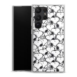 DeinDesign Galaxy S23 Ultra Handy Silikon H&uuml;lle Case transparent Handyh&uuml;lle Peanuts Snoopy Muster Silikon Case
