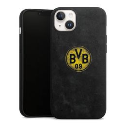 DeinDesign iPhone 14 Handy Premium Silikon H&uuml;lle Handyh&uuml;lle schwarz Case Bvb Borussia Dortmund Merchandise Silikon Premium Case