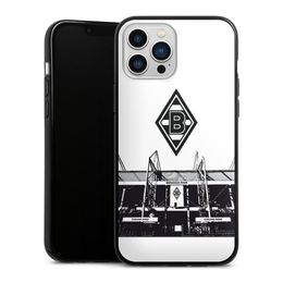 DeinDesign iPhone 13 Pro Max Handy Silikon H&uuml;lle Case schwarz Handyh&uuml;lle Stadium Die Fohlen Borussia M&ouml;nchengladbach