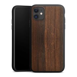 DeinDesign iPhone 11 Handy Premium Silikon H&uuml;lle Handyh&uuml;lle schwarz Case Nut Tree Wooden Look Wood Silikon Premium Case