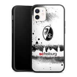 DeinDesign iPhone 12 mini Handy Premium Silikon H&uuml;lle Handyh&uuml;lle schwarz Case Skyline Sc Freiburg Logo Silikon Premium Case