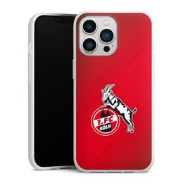 DeinDesign iPhone 13 Pro Handy Silikon H&uuml;lle Case wei&szlig; Handyh&uuml;lle 1. Fc K&ouml;ln Effzeh Official Licensed Product Silikon Case