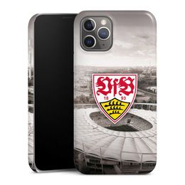 DeinDesign iPhone 12 Pro Handy Premium Case Smartphone Handyh&uuml;lle Schutzh&uuml;lle gl&auml;nzend Official Licensed Product Vfb Stuttgart Stadium Premium Case