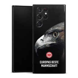 DeinDesign Galaxy S22 Ultra Handy Silikon H&uuml;lle Case schwarz Handyh&uuml;lle European Cup Official Licensed Product Eintracht Frankfurt