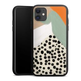 DeinDesign iPhone 11 Handy Premium Silikon H&uuml;lle Handyh&uuml;lle schwarz Case Abstract Boho Kunst Silikon Premium Case
