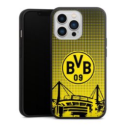 DeinDesign iPhone 13 Pro Handy Premium Silikon H&uuml;lle Handyh&uuml;lle schwarz Case Bvb Stadium Borussia Dortmund Silikon Premium Case