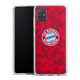 DeinDesign Galaxy A51 Handy Silikon H&uuml;lle Case transparent Handyh&uuml;lle Camouflage Fcb Fc Bayern M&uuml;nchen Silikon Case