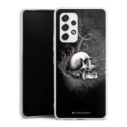 DeinDesign Galaxy A53 5G Handy Silikon H&uuml;lle Case transparent Handyh&uuml;lle Gothic Skulls Skull Silikon Case