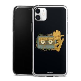DeinDesign iPhone 11 Handy Slim Case Silikon Handyh&uuml;lle transparent H&uuml;lle extra d&uuml;nn Guardians Of The Galaxy Groot Marvel Silikon Slim Case