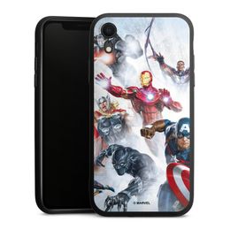 DeinDesign iPhone Xr Handy Premium Silikon H&uuml;lle Handyh&uuml;lle schwarz Case Marvel Avengers Official Licensed Product Silikon Premium Case