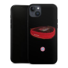 DeinDesign iPhone 14 Plus Handy Silikon H&uuml;lle Case schwarz Handyh&uuml;lle Fc Bayern M&uuml;nchen Fcb Official Licensed Product Stadium