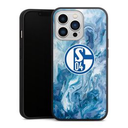 DeinDesign iPhone 13 Pro Handy Premium Silikon H&uuml;lle Handyh&uuml;lle schwarz Case Logo Fc Schalke 04 Merchandise Silikon Premium Case