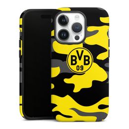DeinDesign iPhone 14 Pro Handy Panzer Handyh&uuml;lle robuste Outdoor H&uuml;lle Schutzh&uuml;lle matt Borussia Dortmund Merchandise Bvb Tough Case