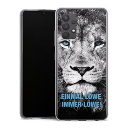 DeinDesign Galaxy A32 4G Handy Silikon H&uuml;lle Case transparent Handyh&uuml;lle Official Licensed Product Tsv 1860 M&uuml;nchen Lion Silikon Case