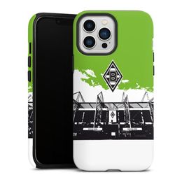 DeinDesign iPhone 13 Pro Max Handy Panzer Handyh&uuml;lle robuste Outdoor H&uuml;lle Schutzh&uuml;lle matt Merchandise Borussia M&ouml;nchengladbach Stadium Tough Case