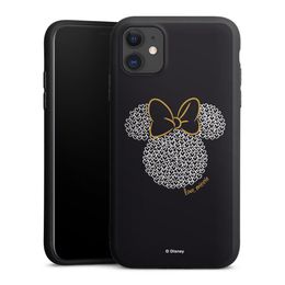 DeinDesign iPhone 11 Handy Premium Silikon H&uuml;lle Handyh&uuml;lle schwarz Case Minnie Mouse Muster Disney Silikon Premium Case