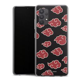DeinDesign Galaxy A32 4G Handy Silikon H&uuml;lle Case transparent Handyh&uuml;lle Akatsuki Official Licensed Product Naruto Shippuden Silikon Case