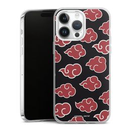 DeinDesign iPhone 14 Pro Max Handy Silikon H&uuml;lle Case transparent Handyh&uuml;lle Naruto Shippuden Pattern Akatsuki Silikon Case