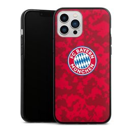 DeinDesign iPhone 13 Pro Max Handy Silikon H&uuml;lle Case schwarz Handyh&uuml;lle Camouflage Fcb Fc Bayern M&uuml;nchen