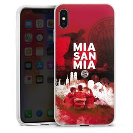 DeinDesign iPhone Xs Max Handy Silikon H&uuml;lle Case transparent Handyh&uuml;lle Mia San Mia Fcb Fc Bayern M&uuml;nchen Silikon Case