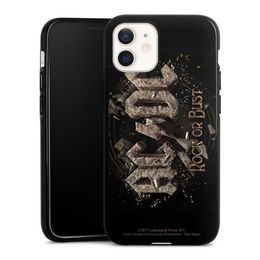 DeinDesign iPhone 12 mini Handy Silikon H&uuml;lle Case schwarz Handyh&uuml;lle Official Licensed Product Rock Or Bust Acdc