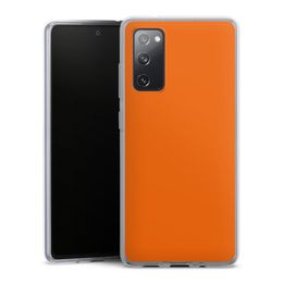 DeinDesign Galaxy S20 FE Handy Silikon H&uuml;lle Case transparent Handyh&uuml;lle Colour Unicoloured Orange Silikon Case