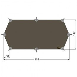 Tatonka - Tarp Wing 1 LT - Tarp braun