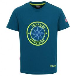 Trollkids - Kid's Windrose T - T-Shirt Gr 164 blau